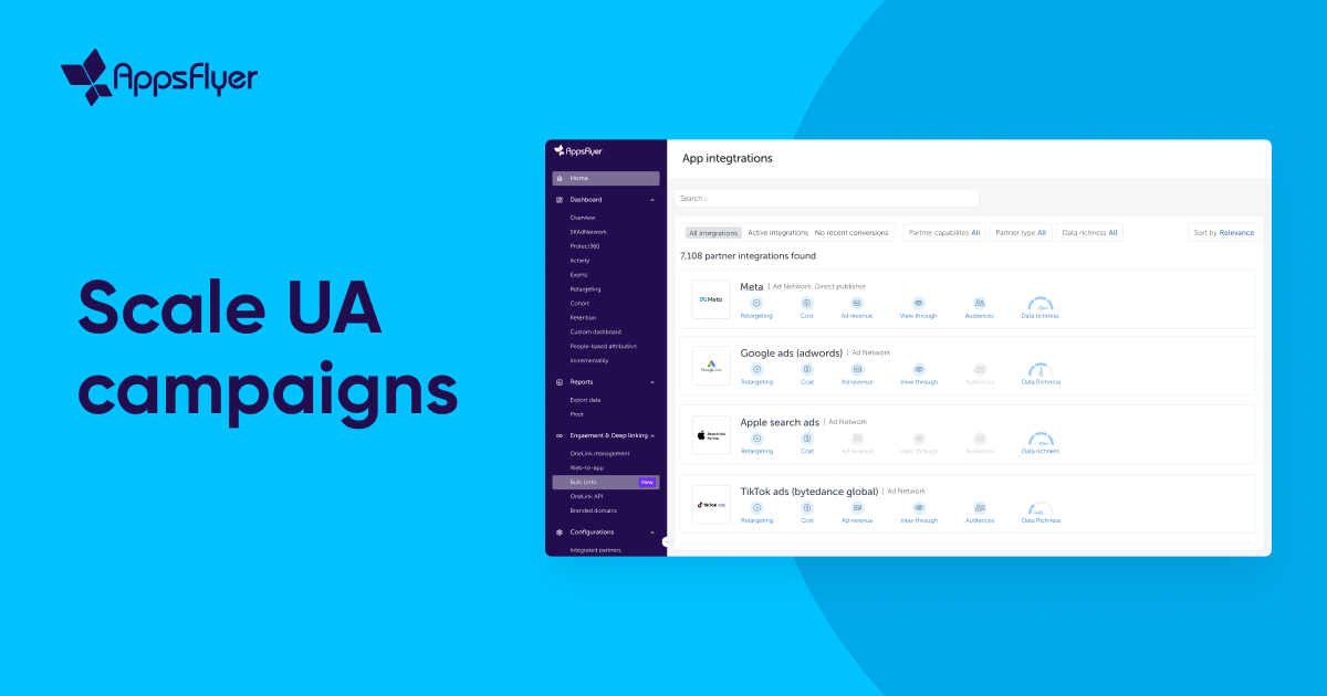 AppsFlyer Product Tour: Scale UA campaigns